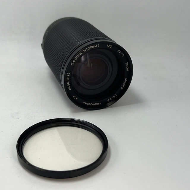 PROMASTER SPECTRUM 7 MC Auto Zoom 1:4-5.6 F=60-300mm 67mm Film Camera ...