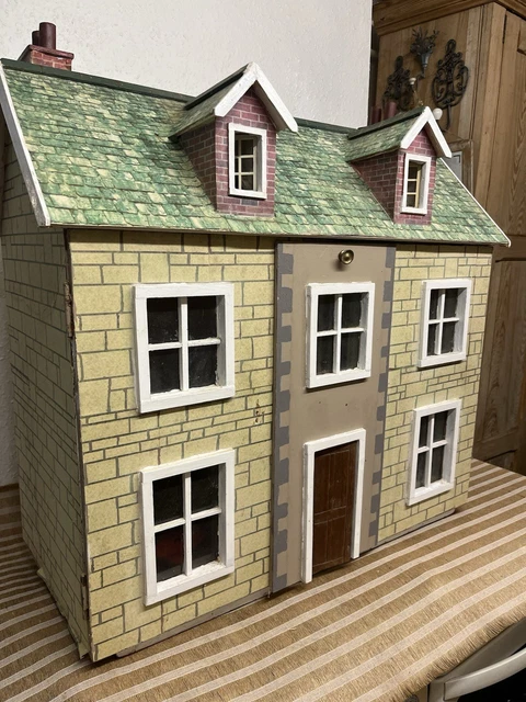 LARGE SCRATCH BUILT Dolls House in Need of Renovation. 71cm H /72 W /36 ...