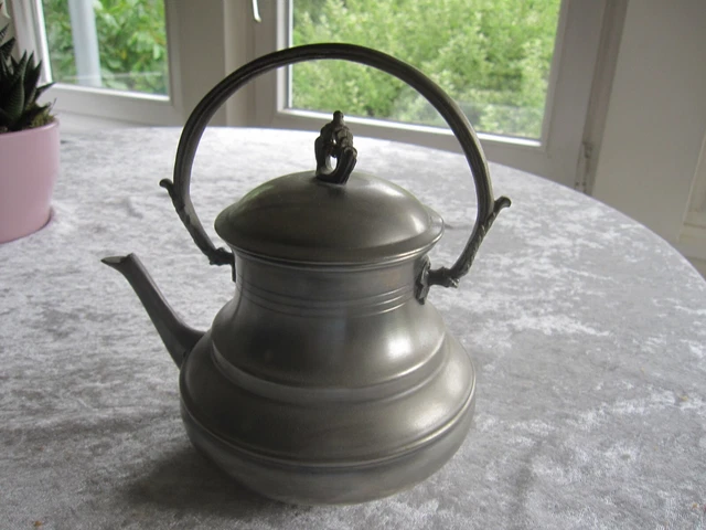 TEEKANNE AUS ZINN Peltro 95% Italien Höhe ca. 20 cm EUR 18,00 - PicClick DE