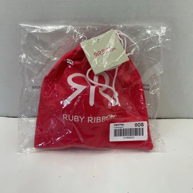 NEW RUBY RIBBON Set Beige Petals Size OOS And RR Logo Drawstring Bag £ ...