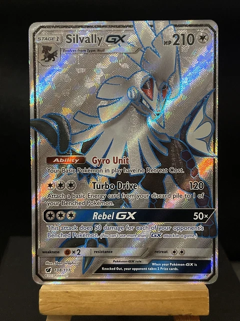 POKEMON CARD SILVALLY GX 108/111 Crimson Invasion Full Art Near Mint ...