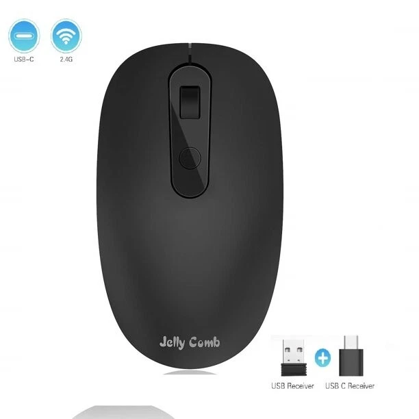 OPTICAL WIRELESS MOUSE, Jelly Comb MS019 2.4G Type C Mouse USB Computer ...