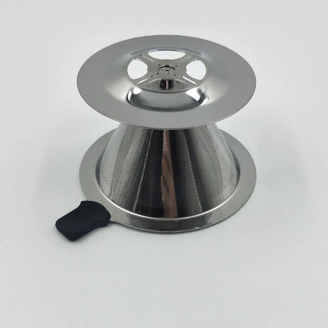 REUSABLE CONE COFFEE Dripper Angled Stand Filter Stainless Steel $29.98 ...