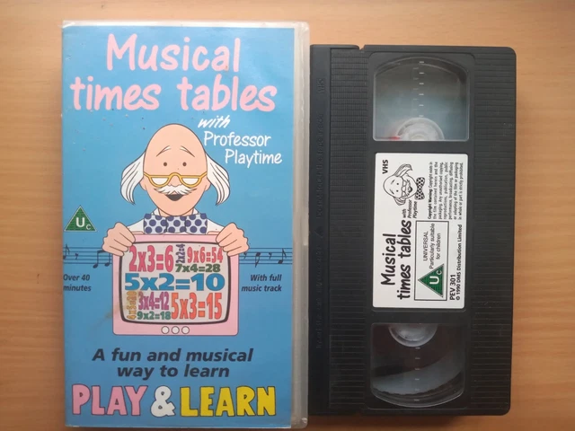 MUSICAL TIMES TABLES With Professor Playtime - VHS Video - Pal - Video ...