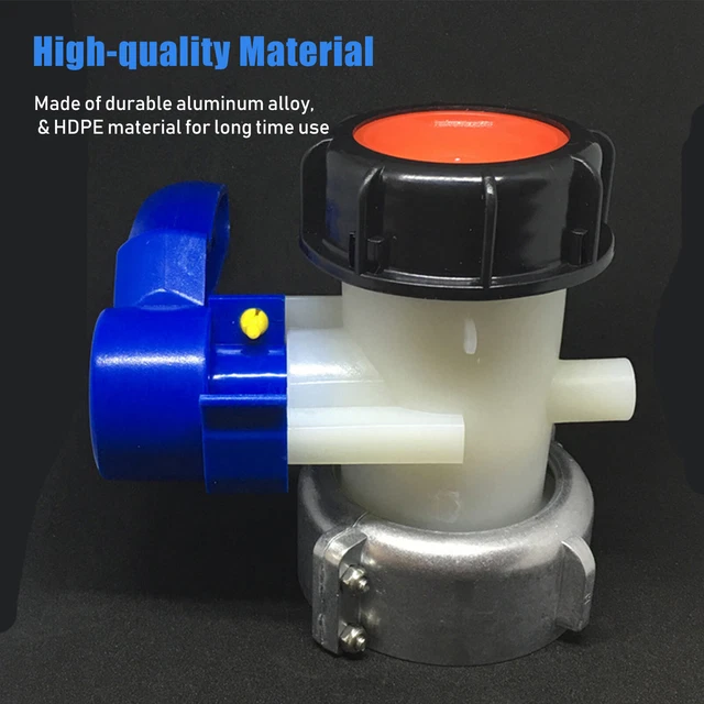 75MM OUTLET TAP Butterfly Valve IBC Tank Drain Adapter Valve Water Tap ...