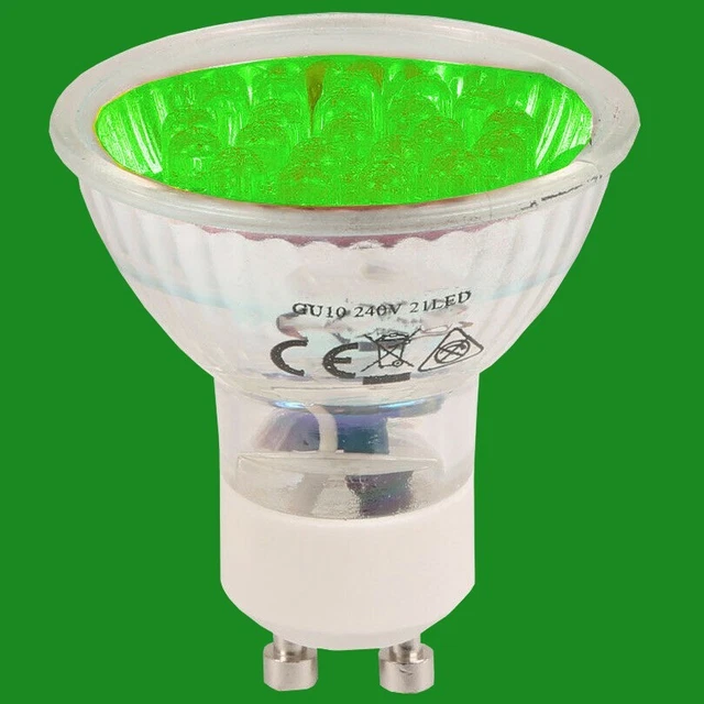 10X 2W 48 LED Vert Coloré GU10 Ampoules Spot Éclairage Instantané Sur ...