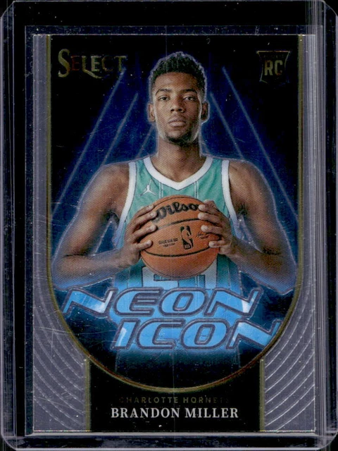 2023-24 SCHEDA ROOKIE Panini Select Brandon Miller Icona Neon RC #11 ...
