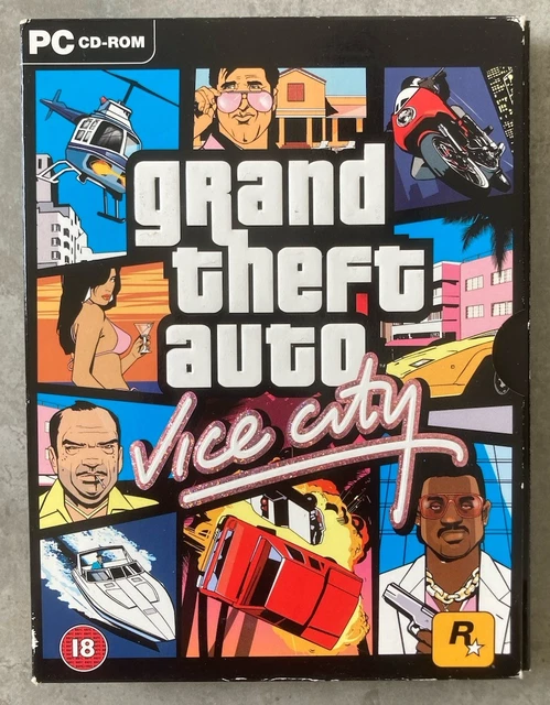 GRAND THEFT AUTO - VICE CITY PC Cd Rom 2 disc complete with manual and ...