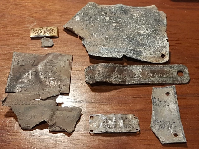 WW2 STALINGRAD DIG. German Metal Labels/Schematic plates. EF SHAPE ...