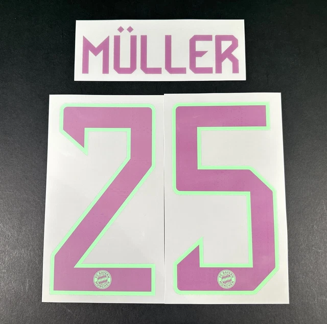 2023 2024 OFFICIAL Bayern Munich Muller 25 Away Purple Player Size ...