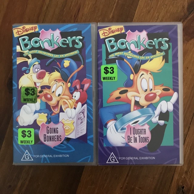 BONKERS VOLUME 1 & 2 - VHS VIDEO TAPE Disney kids series RARE 1990s $40 ...