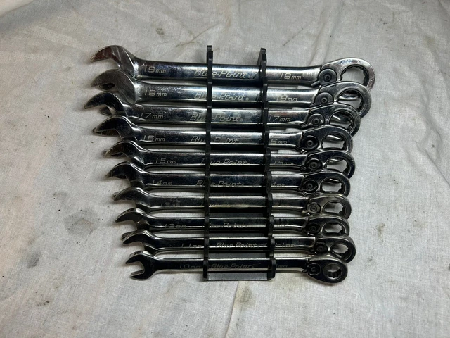 BLUE POINT RATCHET Combination Spanner Set 10mm - 19mm Snap On With ...