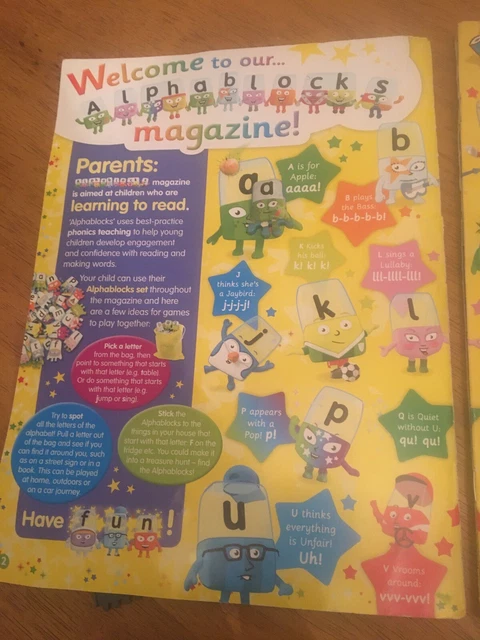 CBEEBIES ALPHABLOCKS AMAZING Letter tiles & Bag Free Magazine With ...