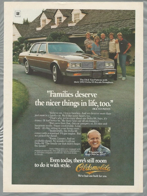 1982 OLDSMOBILE DELTA 88 Royale advertisement, Olds ad, with Dick Van ...