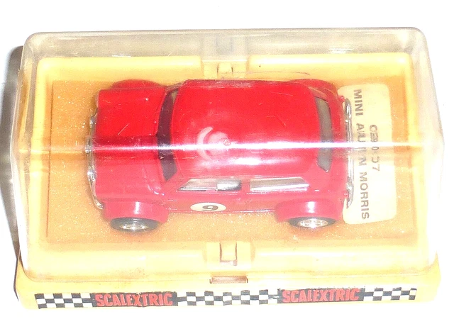 VOITURE CIRCUIT SCALEXTRIC FRANCE C007 AUSTIN MINI COOPER 1/32 VINTAGE ...