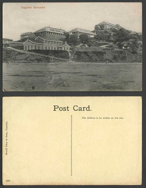 ANCIENNE CARTE POSTALE indienne CASERNE DAGSHAI caserne militaire ...