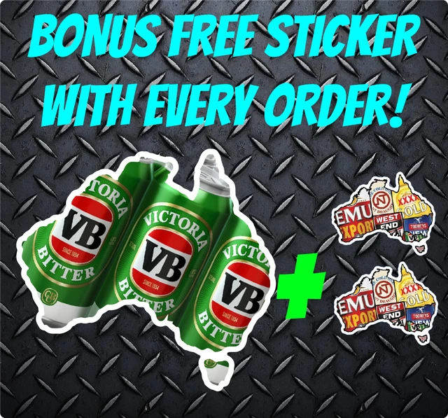 AUSTRALIA MAP VICTORIA Bitter - Custom Vinyl Stickers - FAST N FREE ...