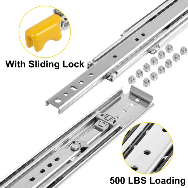 VEVOR 2 X heavy-duty pull-out full pull-out up to 227 kg heavy-duty ...