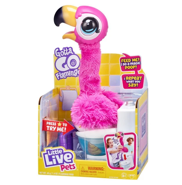 LITTLE LIVE PETS Gotta Go Flamingo, Singing, Wiggling, & Pooping Toy ...