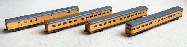 ATLAS N GAUGE, Rake X4, Union Pacific MAIL/BAGGAGE, OBSERVATION ...