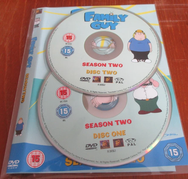 FAMILY GUY: SEASON Two DVD (2003) Seth MacFarlane cert 15 2 discs EUR 2 ...