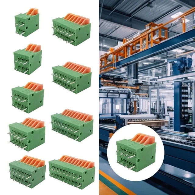 2.54MM PITCH PCB Connector KF141V PCB Wire Spring Terminal Block $4.96 ...