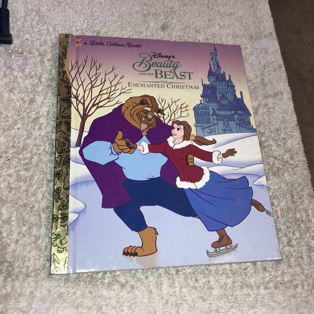 A LITTLE GOLDEN Book Disney's Beauty and the Beast Enchanted Christmas ...