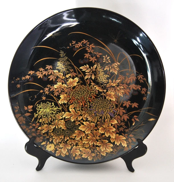 GRAND PLAT EN porcelaine Tenmoku-Kiku, Shiba EUR 35,00 - PicClick FR
