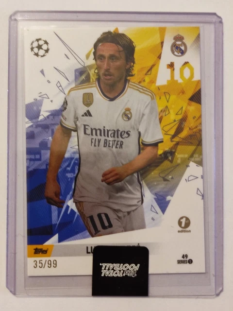 LUKA MODRIC 1A edizione/99 numerato Real Madrid Topps Total Football ...