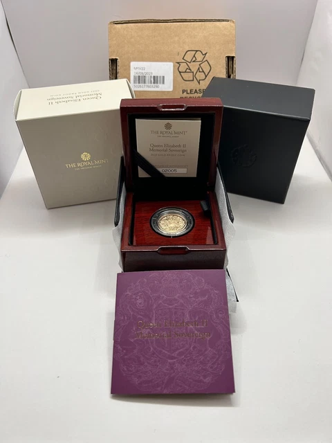2022 QUEEN ELIZABETH Ii Proof Memorial Full Sovereign. Box And Coa ...