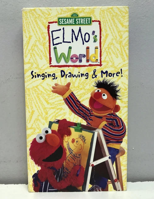 SESAME STREET ELMO’S World Singing Drawing More VHS Video Tape VTG PBS ...