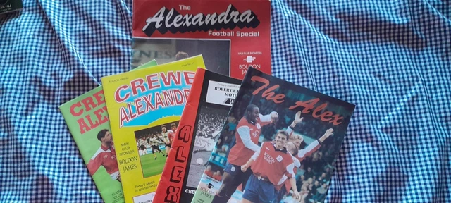 5 CREWE ALEXANDRA v WREXHAM programmes bargain 50p each £2.50 - PicClick UK