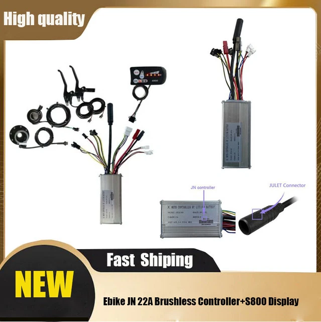 E-BIKE 36/48V 500W JN 22A Controller + S800 Display Throttle Brake Lever 8 PAS EUR 65,33 ...