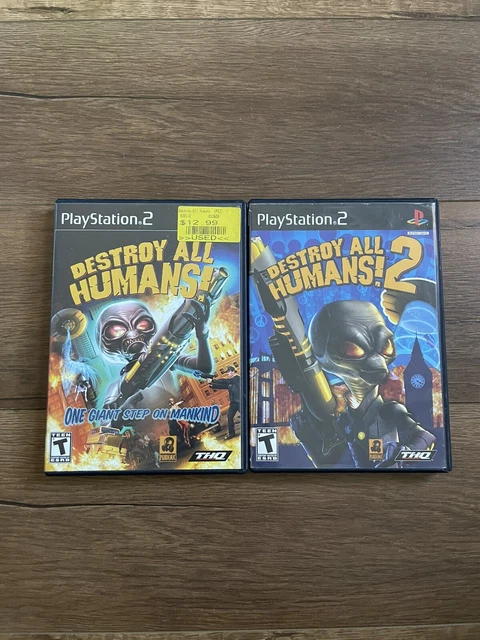 DESTROY ALL HUMANS 1 & 2 PlayStation 2 PS2 Lot Bundle - CIB Black Label ...