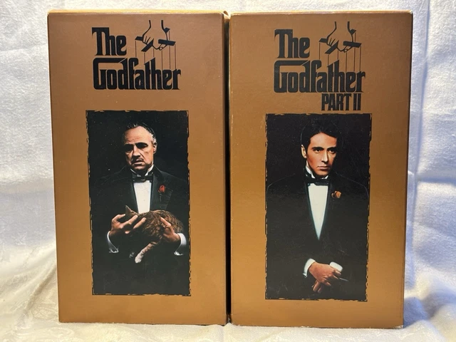 THE GODFATHER - Marlon Brando, Al Pacino, Robert Duvall VHS Part 1 & 2 ...