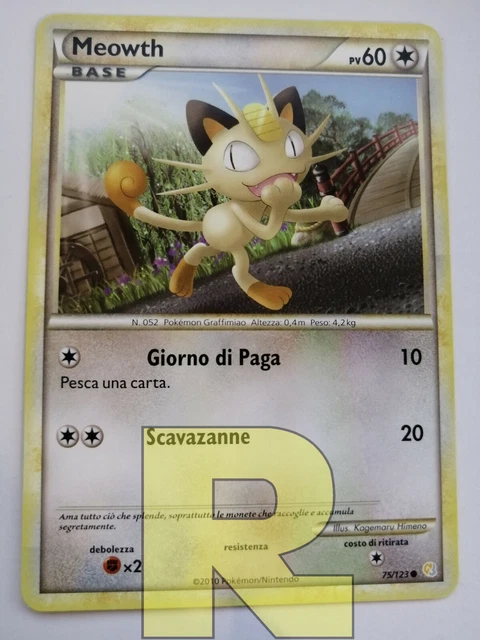 MEOWTH ® HEARTGOLD Soulsilver 75/123 ® Comune ® Pokemon ® Italiano ® EX ...