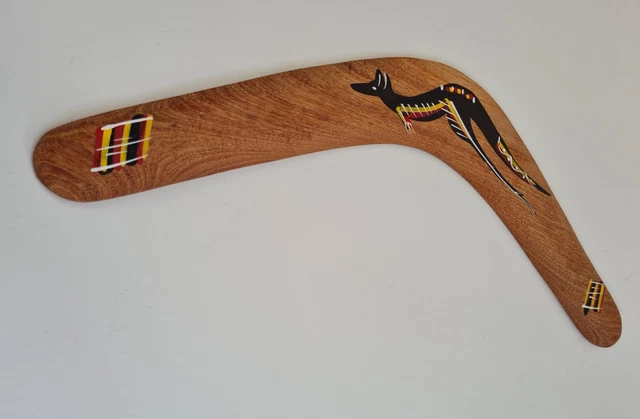 VINTAGE ABORIGINAL ART boomerang Bunabiri Hand Painted Dreamtime Native ...