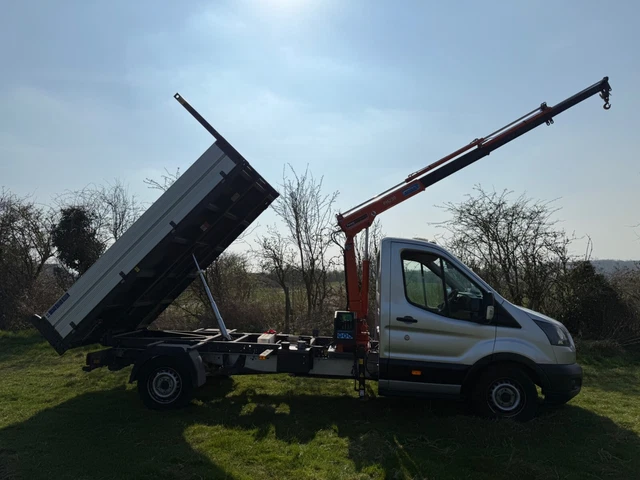 2021 FORD TRANSIT Tipper Hiab Crane Penny Crane Leader 350 Rwd lwd £1. ...
