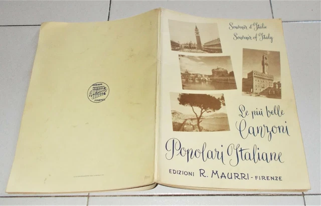 SPARTITI LE PIU' BELLE CANZONI POPOLARI ITALIANE Cagnacci - Maurri 1960 ...