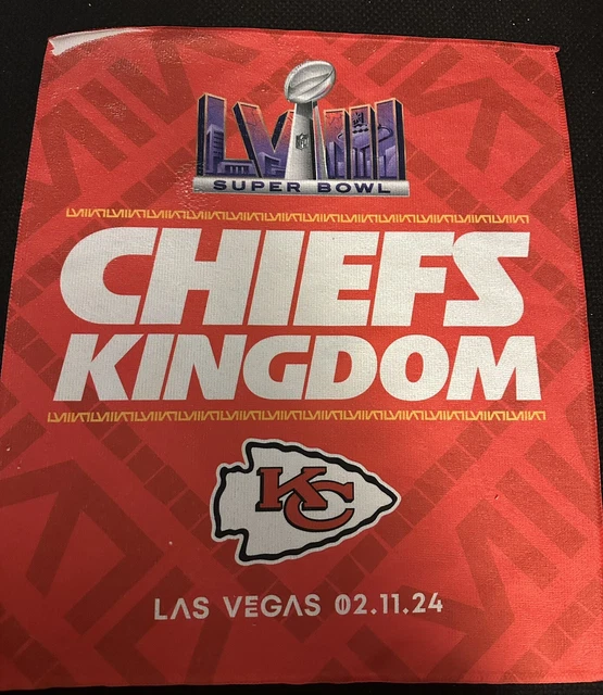 SERVIETTE DE RALLYE Kansas City Chiefs Super Bowl 58 LVIII Champions ...