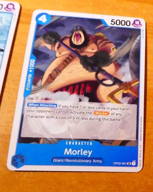 ONE PIECE PARAMOUNT WAR ENGLISH CARD GAME CARTE Morley OP02-061 EN NM ...