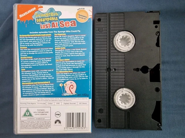 SPONGEBOB SQUAREPANTS - Lost At Sea (VHS) 9 Waterific Episodes £99.99 ...