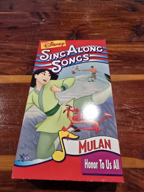 Disney Sing Along Songs Vhs Tape Mulan Honor To Us All Musical Vintage