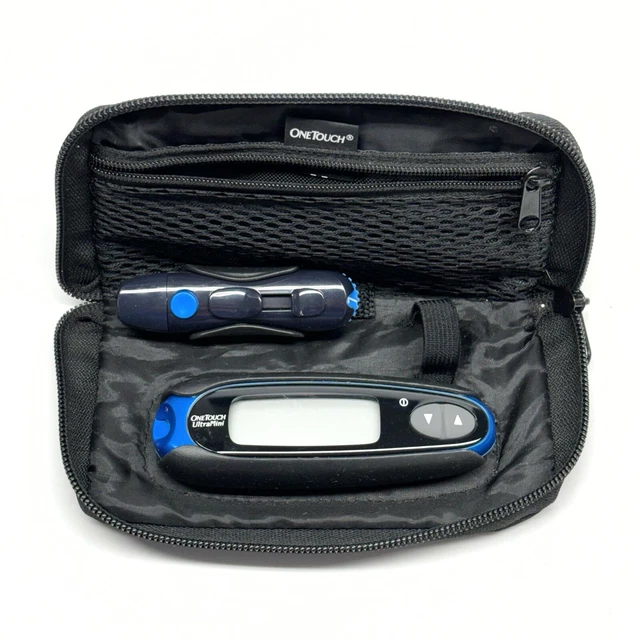 ONETOUCH ULTRA MINIBLOOD Glucose Meter Glucometer Lancing Device w/Case ...