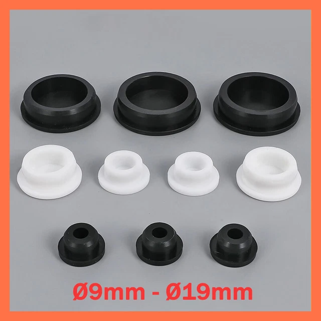 RUBBER HOLE PLUGS Push In Compression Stem Silicon Solid Seal Covers ...