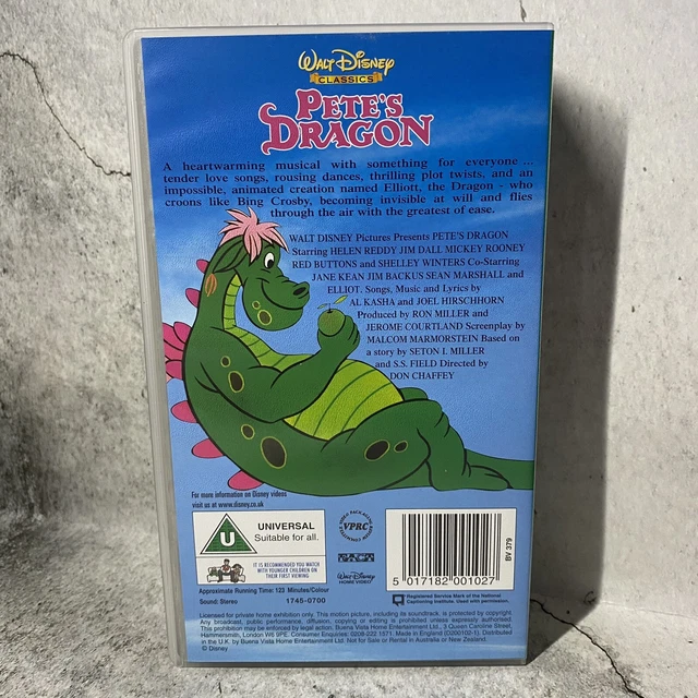 WALT DISNEY CLASSIC Pete's Dragon VHS Tape £5.50 - PicClick UK