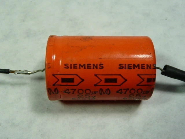 SIEMENS 82049 ELECTROLYTIC Axial Capacitor 4700uF 25V USED $5.19 ...