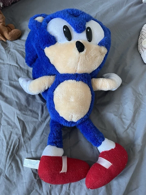 Sega Sonic The Hedgehog Sonic Plush Soft Toy Rare 1992 Sega Official