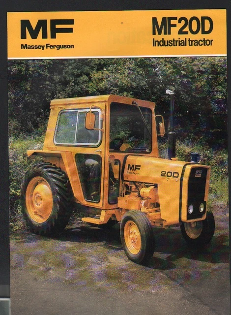 MASSEY FERGUSON &MF20D& Industrial Tractor Brochure Leaflet £7.50 - PicClick UK