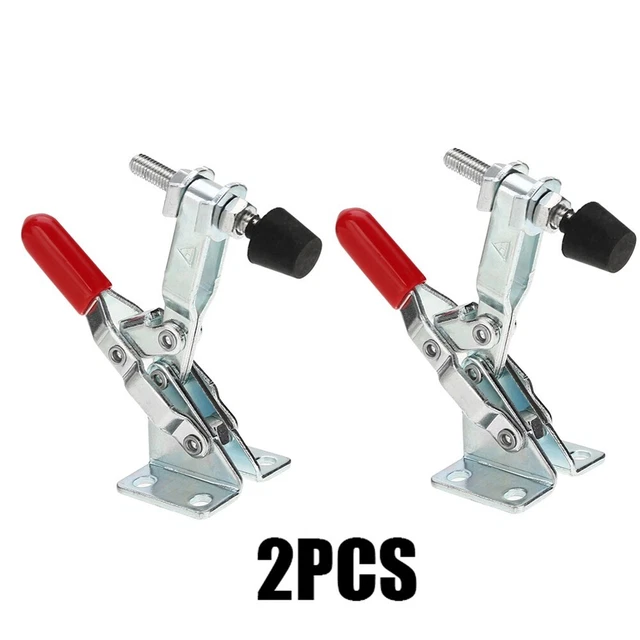 2 TYPES QUICK Toggle Clamp Push Pull Clip Holding Handle Vertical Tool ...